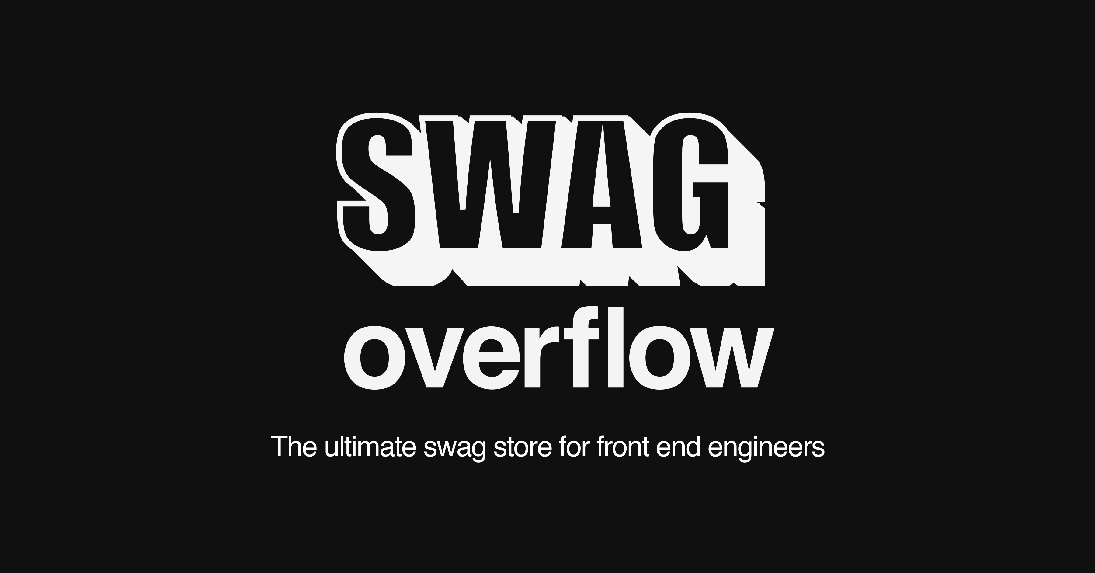 SwagOverflow: Your one-stop for front end tech swag